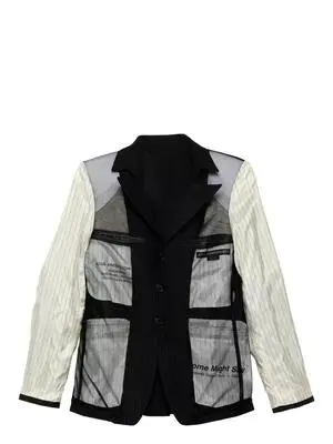 Andersson Bell Pinstripe Deconstructed Jacket - Black