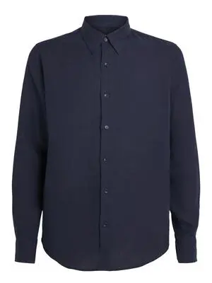 Sandro Linen Shirt Blue