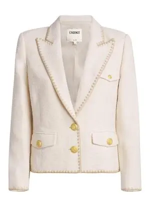 L'Agence Tweed Wylla Blazer Beige