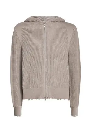 WON HUNDRED Cotton Glasgow Zip-up Hoodie - Grey