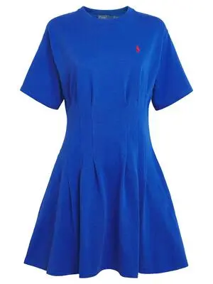 Polo Ralph Lauren Cotton Shaped Mini T-shirt Dress - Blue
