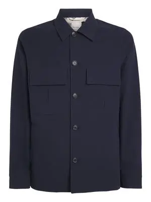 Paul Smith Seersucker Twin-pocket Overshirt - Blue