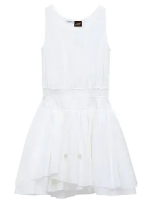 Loewe Cotton Poplin Mini Dress - Beige