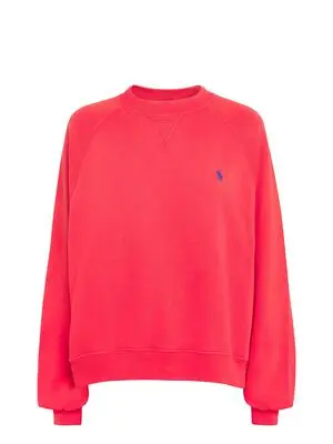 Polo Ralph Lauren Cotton-Blend Polo Pony Sweatshirt Red