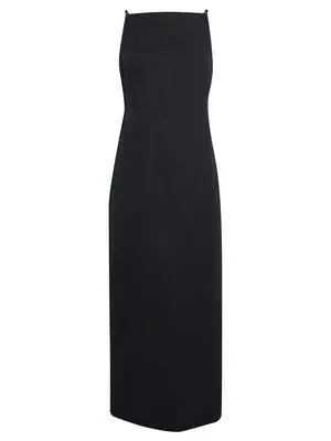Polo Ralph Lauren Linen Column Midi Slip Dress - Black