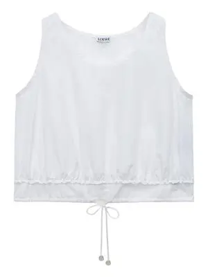 Loewe X Paula's Ibiza Sleeveless Crop Top - White