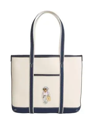 Polo Ralph Lauren Small Canvas Polo Bear Tote Bag - Ivory