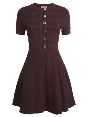 Sandro Knitted Mini Dress - Brown