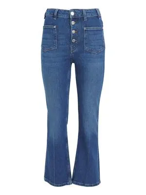 Maje Patch-pockets Flared Jeans - Blue