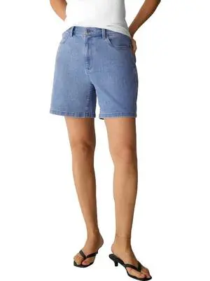 Eileen Fisher High-waisted Denim Shorts - Classic Indigo