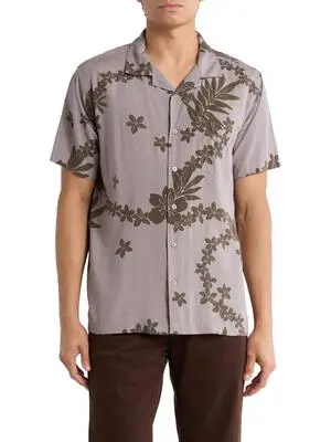 TENŌRE Floral Camp Shirt - Zinc