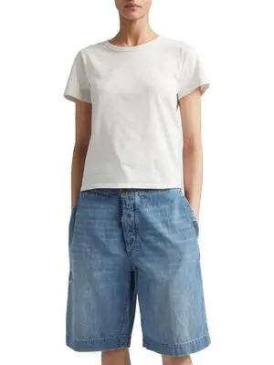 MAISON MARGIELA Embroidered Logo Cotton T-shirt - Vintage White