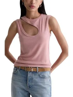 Ag Miah Cutout Sleeveless Top - Sparkling Rose