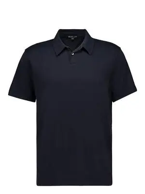 JAMES PERSE Brushed Lotus Cotton Polo - Black