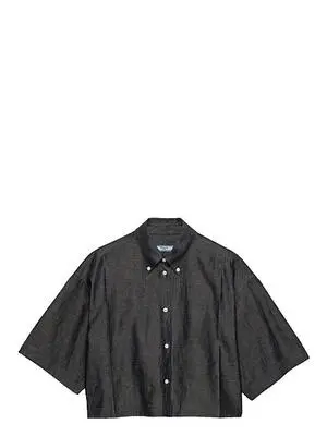 Prada Short Sleeve Chambray Shirt - Blue
