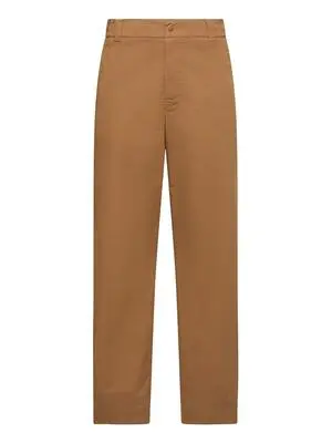 Moncler Cotton Blend Gabardine Pants - Brown