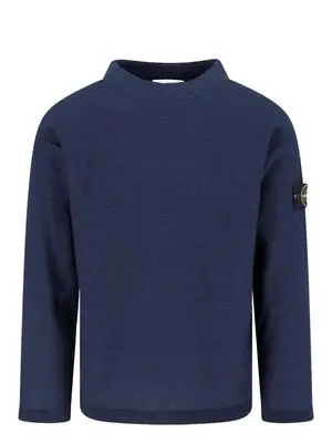 Stone Island Funnel Neck Sweater - Blue