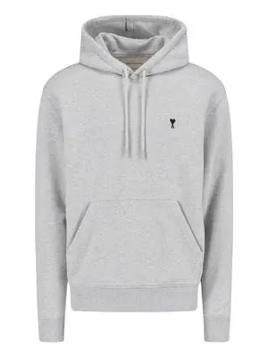 AMI Paris De Cœur Hoodie - Gray