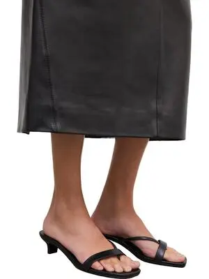 HOUSE OF DAGMAR Heeled Nappa Leather Sandals