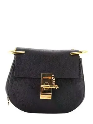 Chloé Drew Leather Mini Crossbody Bag Black