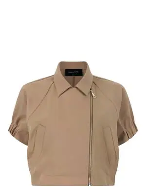 Fabiana Filippi Cropped Jacket Brown