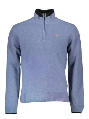 NAPAPIJRI Half-Zip Cotton Sweater Blue