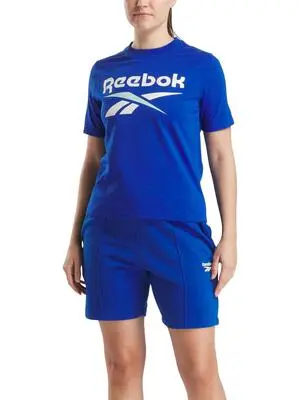 REEBOK Reebok Two-Color Logo Crew Short Sleeve Tee Vector Blue
