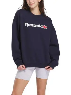REEBOK Union Jack Logo Crewneck Sweatshirt - Vector Navy