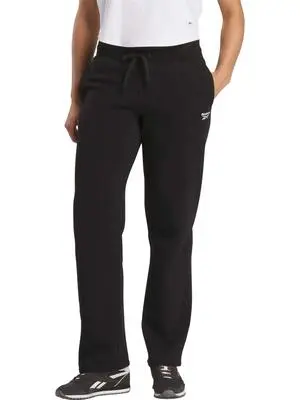 REEBOK Classic Cotton Blend Sweatpants With Drawstring Waist - Black