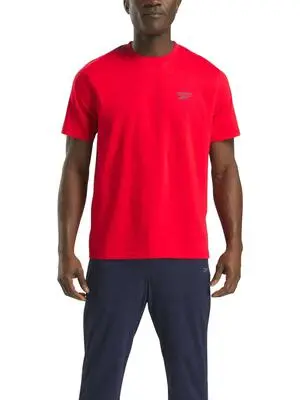 REEBOK Small Logo Crewneck Short Sleeve T-shirt - Vector Red