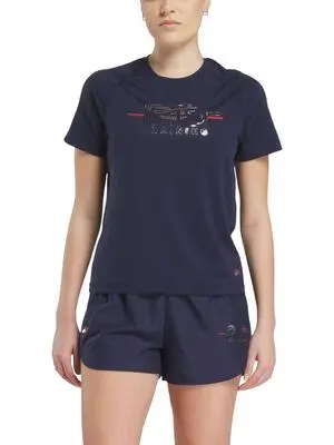 REEBOK X F45 Training Coach T-shirt - Vector Navy