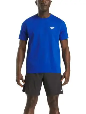 REEBOK Small Logo Crewneck Short Sleeve T-shirt - Vector Blue