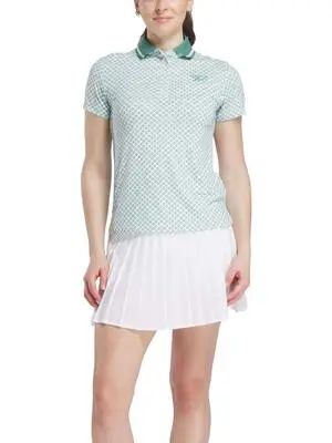 REEBOK Reebok Sleeveless Polo Shirt With Foulard Print Tranquil Teal/deep Seas Foulard Print