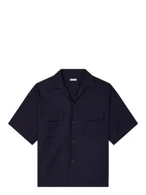 KAPTAIN SUNSHINE Cotton And Silk-blend Shirt - Blue