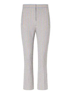 Veronica Beard Arte Checked Skinny Pants - Blue