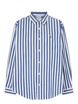 Aimé Leon Dore Striped Cotton-poplin Shirt - Blue