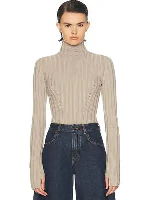 Alaïa Corset Bodysuit - Sable