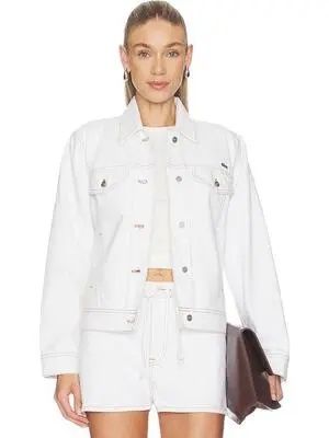 Lacoste Slim Fit Denim Jacket - White
