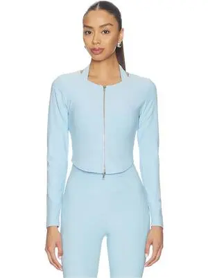 Year Of Ours Stretch Zip Up Cardigan - Sky