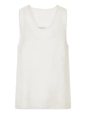 Ami Silk-organza Top - Neutrals