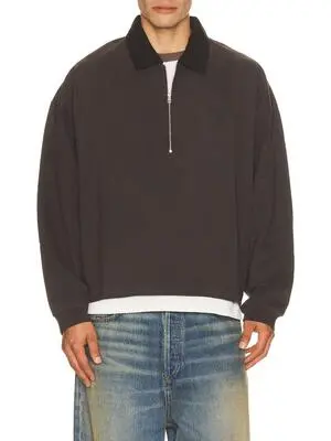 AGOLDE Darius Polo Sweater In Brown - Forge