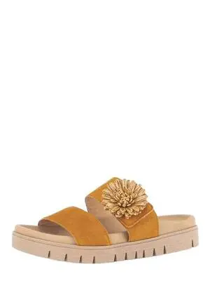 Gabor Two-strap Sandal With Floral Embellishment - Valley