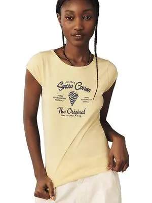PILCRO Snow Cone Cotton Tee