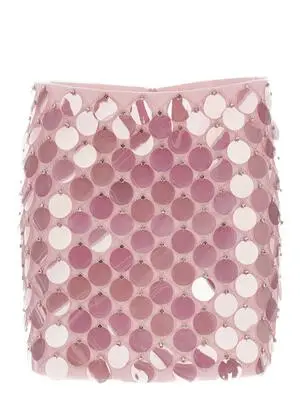 DES_PHEMMES Des Phemmes Sequin Embellished Mini Skirt Rosa