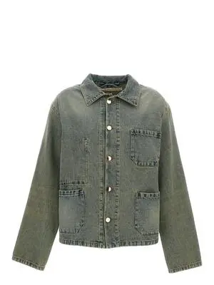 META CAMPANIA COLLECTIVE Meta Campania Cropped Denim Jacket Blu