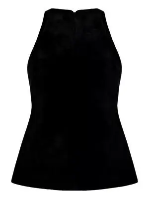 TATUNA Velvet Sleeveless Top - Black