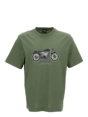 BARBOUR INTERNATIONAL T-shirt Stampa Piston - Verde