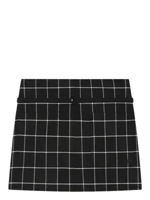 COURREGES Checked Mini Skirt - Black
