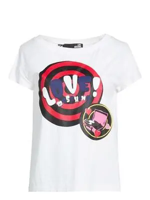 Moschino Printed Cotton And Elastane T-shirt - White