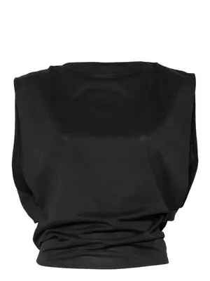 Jacquemus Open-back Draped Blouse - Black